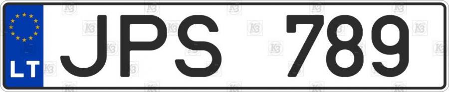 Duplicate Lithuanian number plates, original font. KievSign - foreign ...